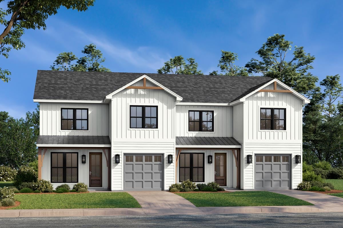 New American Multi-Family House Plans: Trending Duplexes