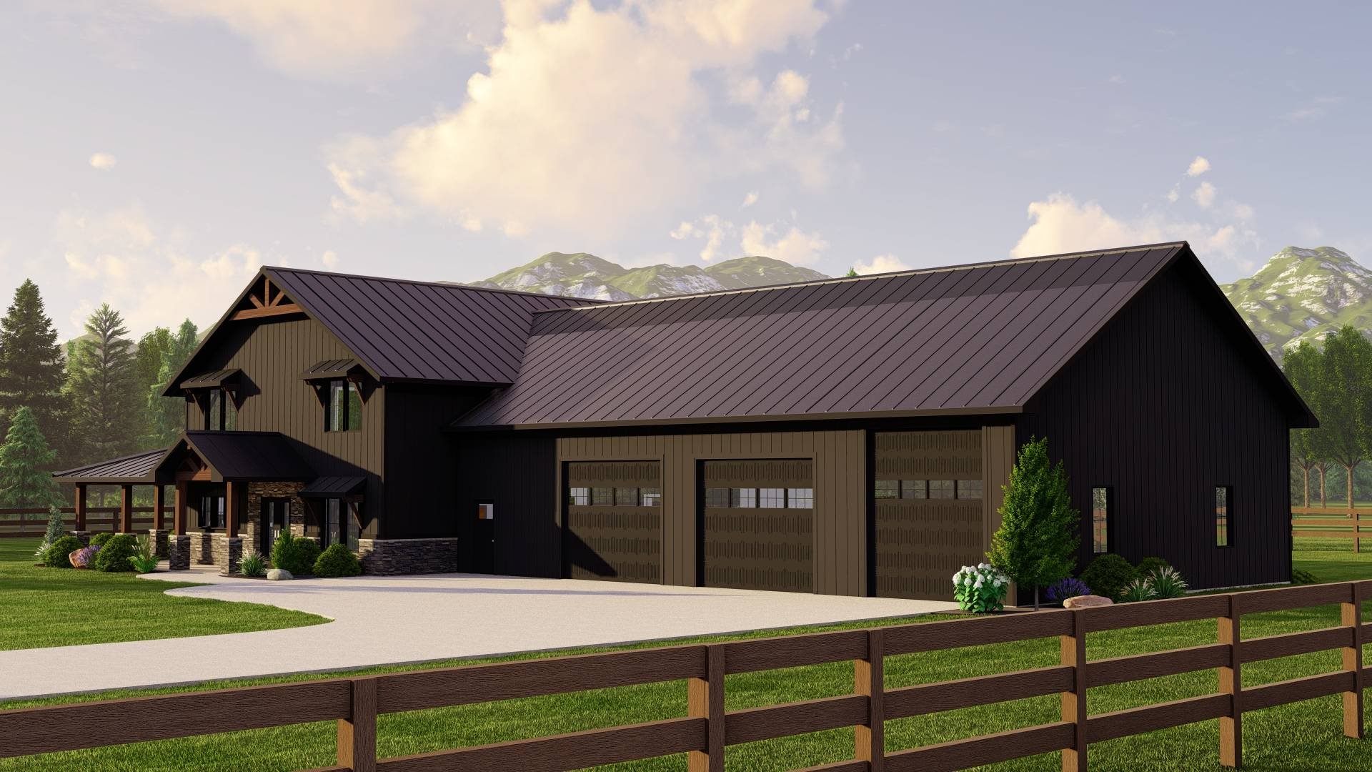 Plan Spotlight: The Charm of 135047GRA Barndominium